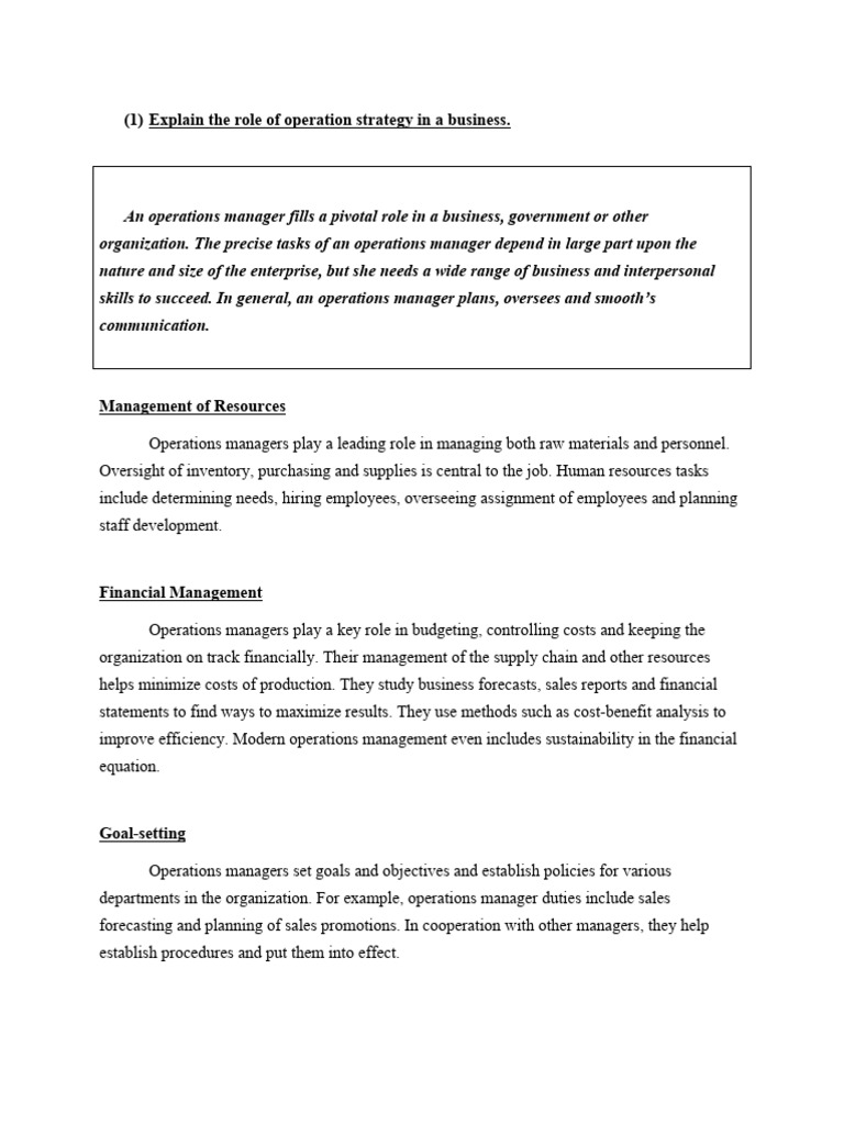 Operation Management Assignment Report | PDF | Profit (Economics) | Product (Business)