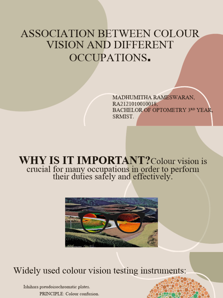 Association Between Colour Vision and Different Occupations | PDF ...