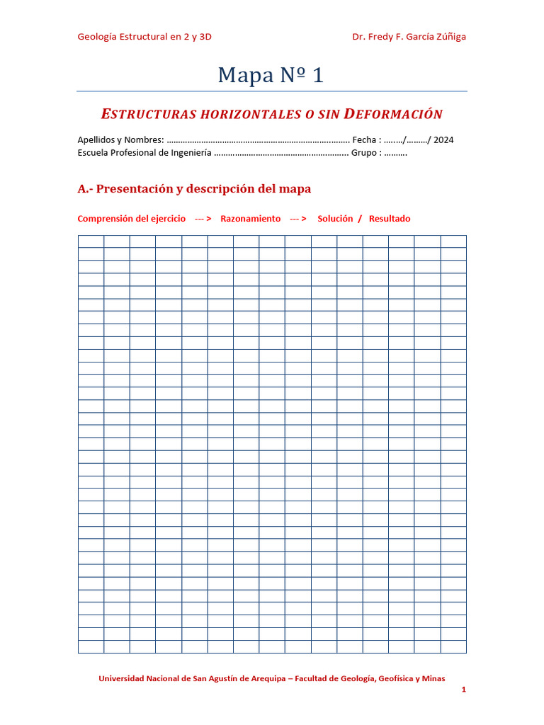 Modelo de Solucion de Mapas 1. - Geologia Estructural | PDF | Geología ...