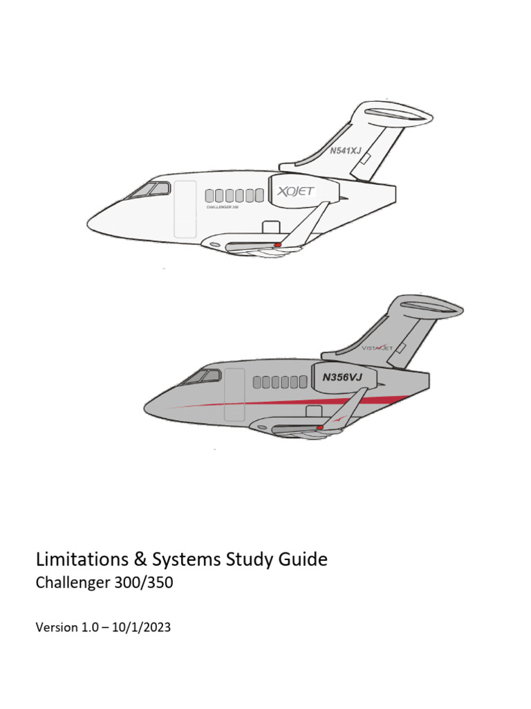 Challenger 300/350 Limitations Guide | PDF | Takeoff | Aircraft