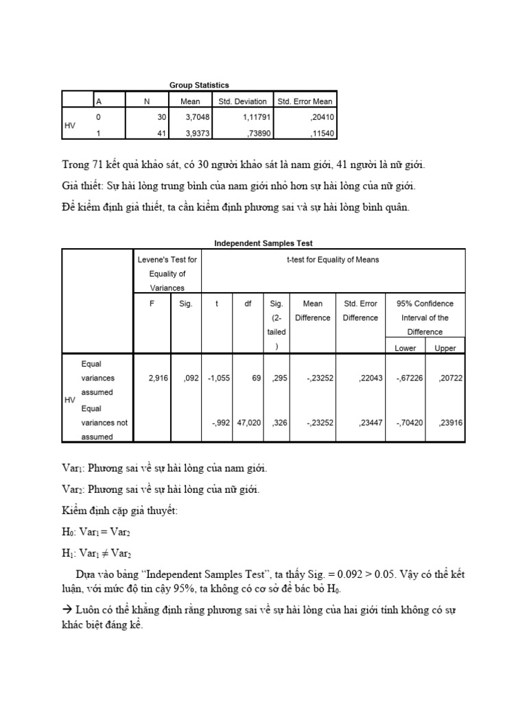 Group Statistics | PDF