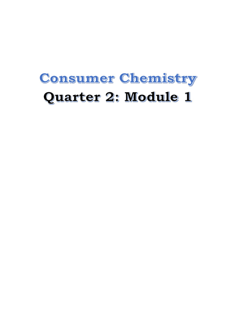 Consumer - Chemistry - Q2 - M1 Grade 9 STE | PDF | Food Preservation ...