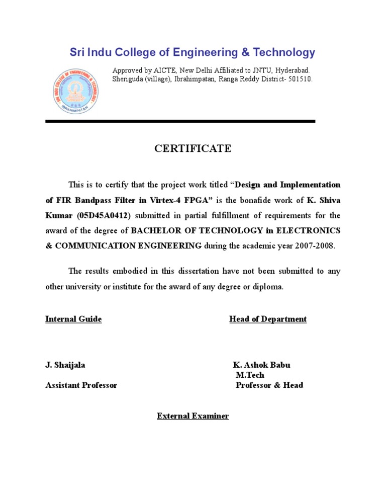 Sri Indu College of Engineering | PDF