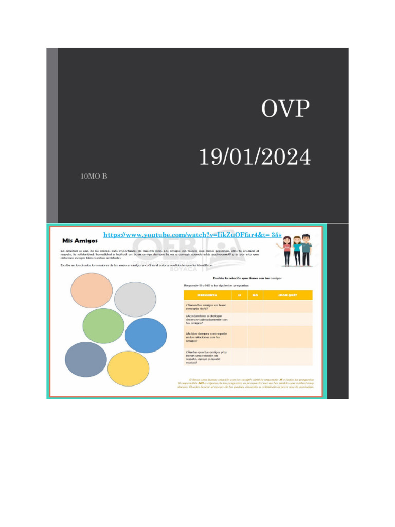 Actividades clase virual OVP-ANIMACION A LA LECTURA | PDF