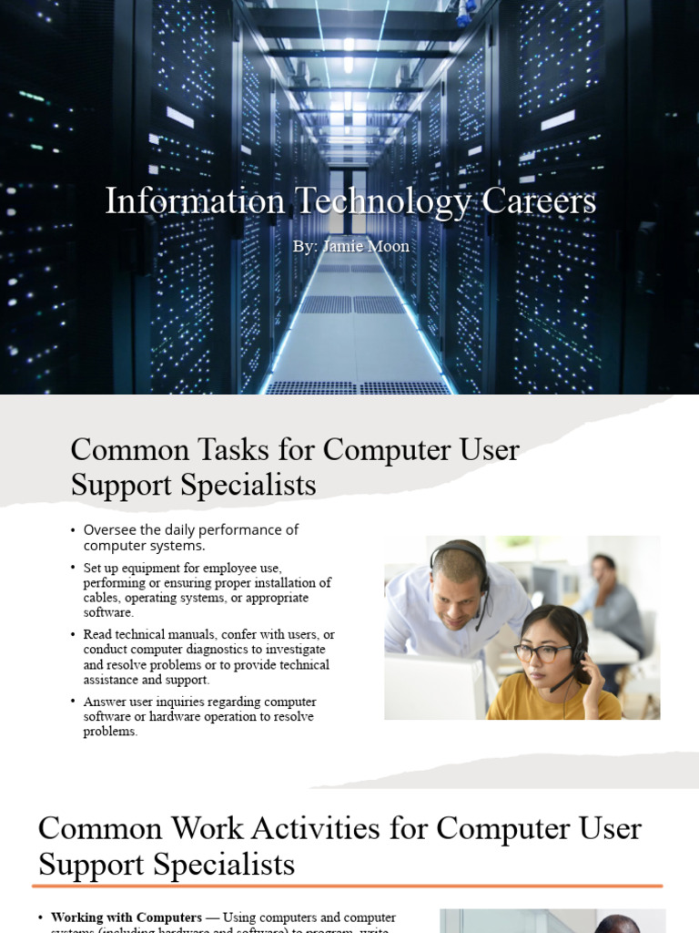 Information Technology Careers Pdf Information Databases