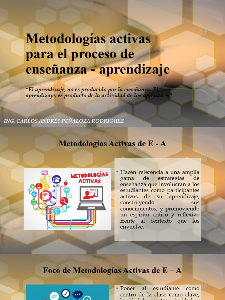 Metodologías Activas para El Proceso de Enseñanza - Aprendizaje EDINUN | PDF | Aprendizaje ...