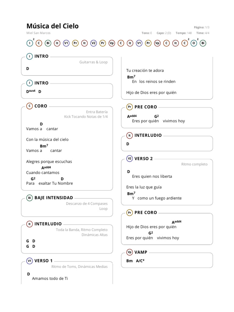 Musica Del Cielo-Miel San Marcos-Avivamiento.E.capo 2.7 | PDF | Las ...