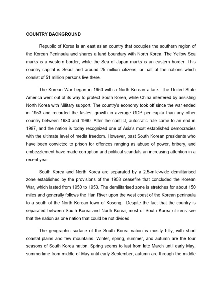 Overview of South Korea's History and Politics | PDF | South Korea ...