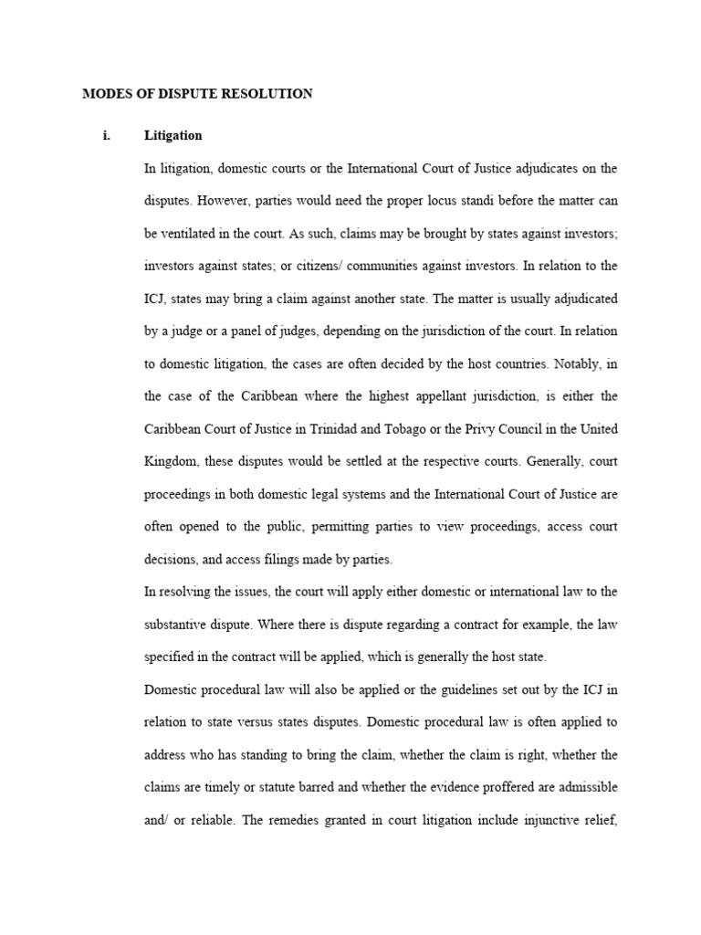 Oil & Gas Dispute Resolution Paper - Part 3 | PDF | Mediation ...