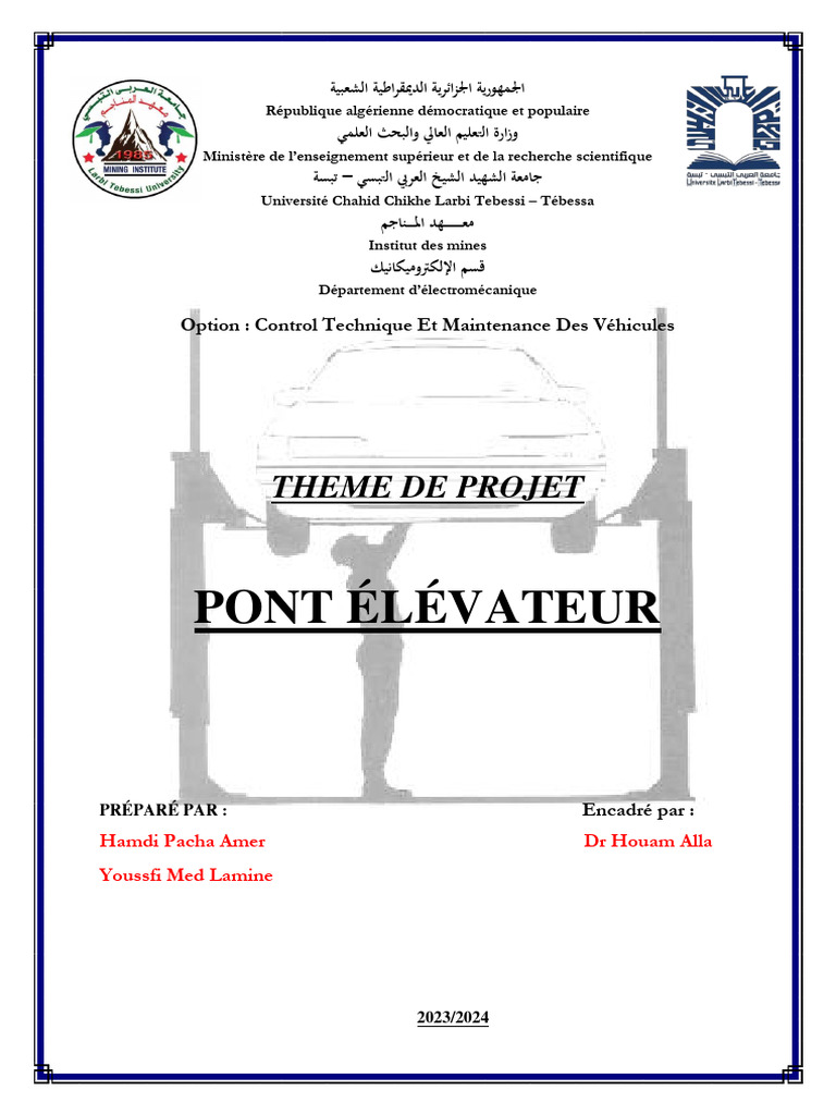 Hamdi Pacha Pont Elevateur | PDF | Pont | Voitures