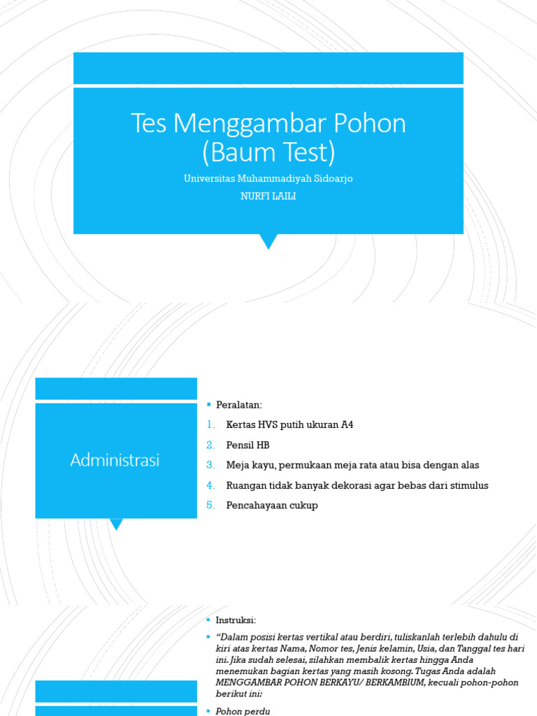 Panduan Tes Menggambar Pohon Baum | PDF