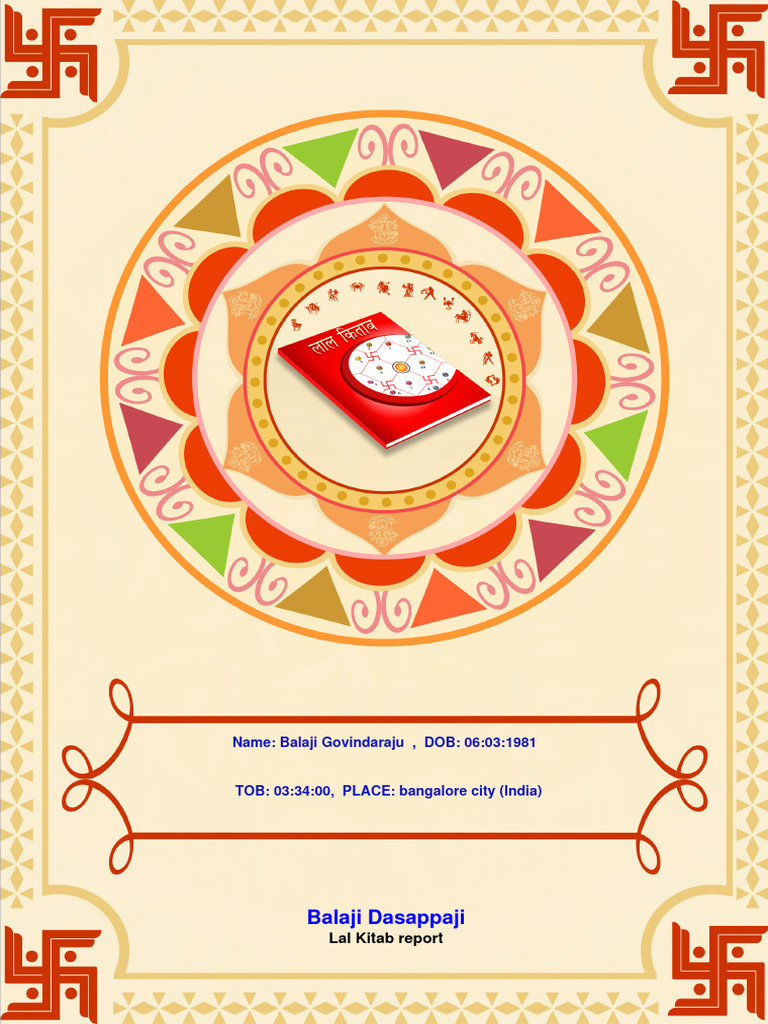 Lal Kitab Horoscope - Balaji D G | PDF | Planets In Astrology | Esoteric Cosmology