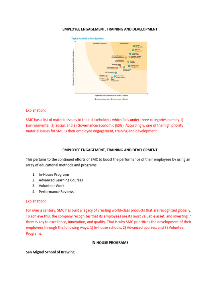 Employee Engagement, Training and Development | PDF | Recruitment ...