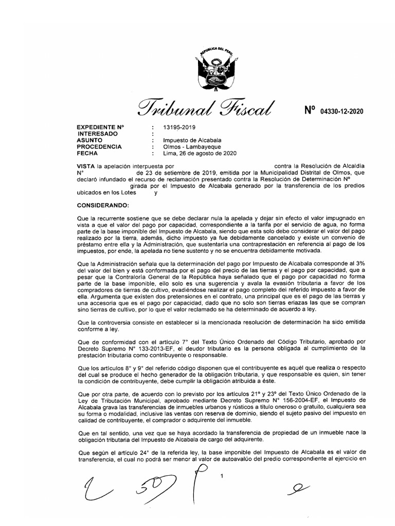 Tribunal Fiscal | PDF