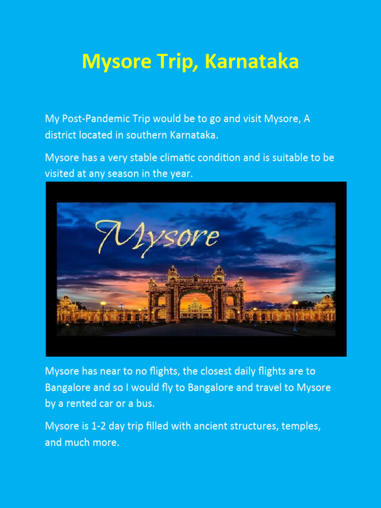 Mysore Trip | PDF