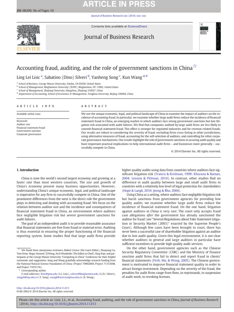 Lisic 2015 | PDF | Audit | Accounting