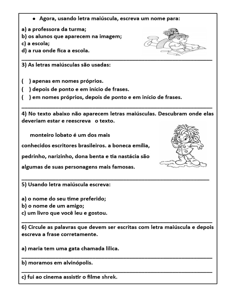 Uso Das Letras Maiúsculas | PDF