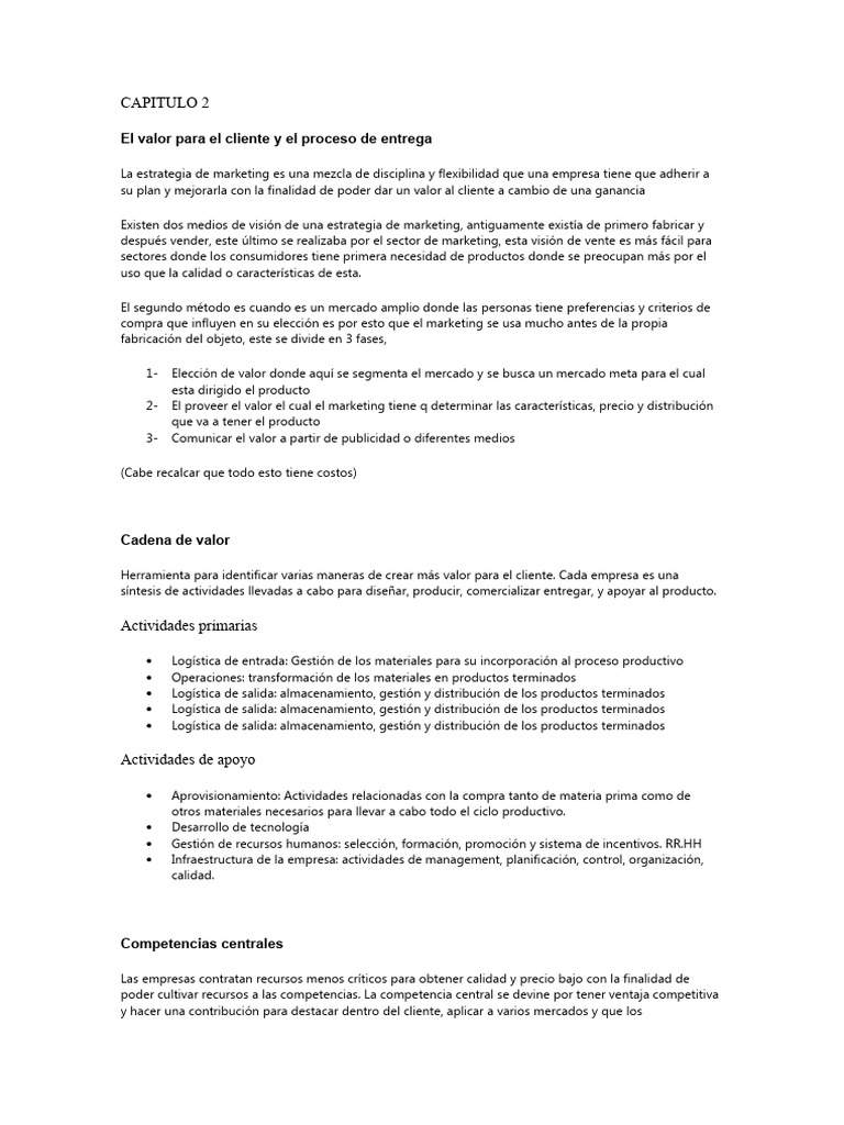 Resumen Final Mio | PDF | Marketing | Business