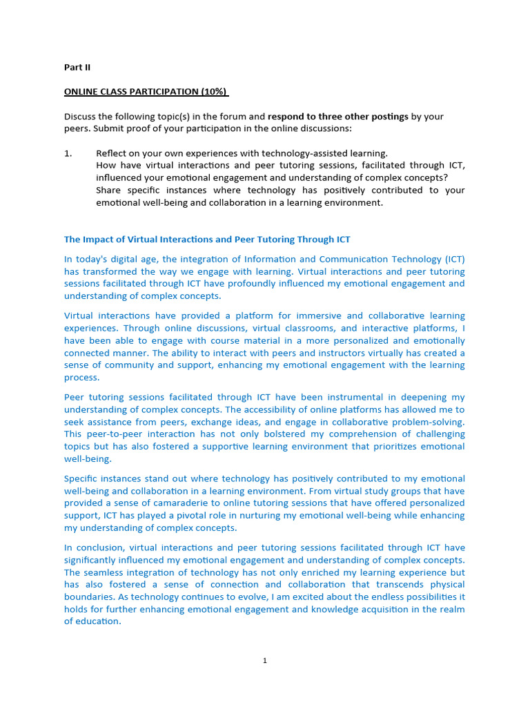 Ocp Ans. 62470 Theory and Practices of Teaching and Learning | PDF | Educational Technology ...