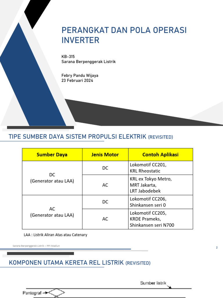 Teknologi Inverter dan Motor Traksi KRL | PDF | Teknologi & Rekayasa