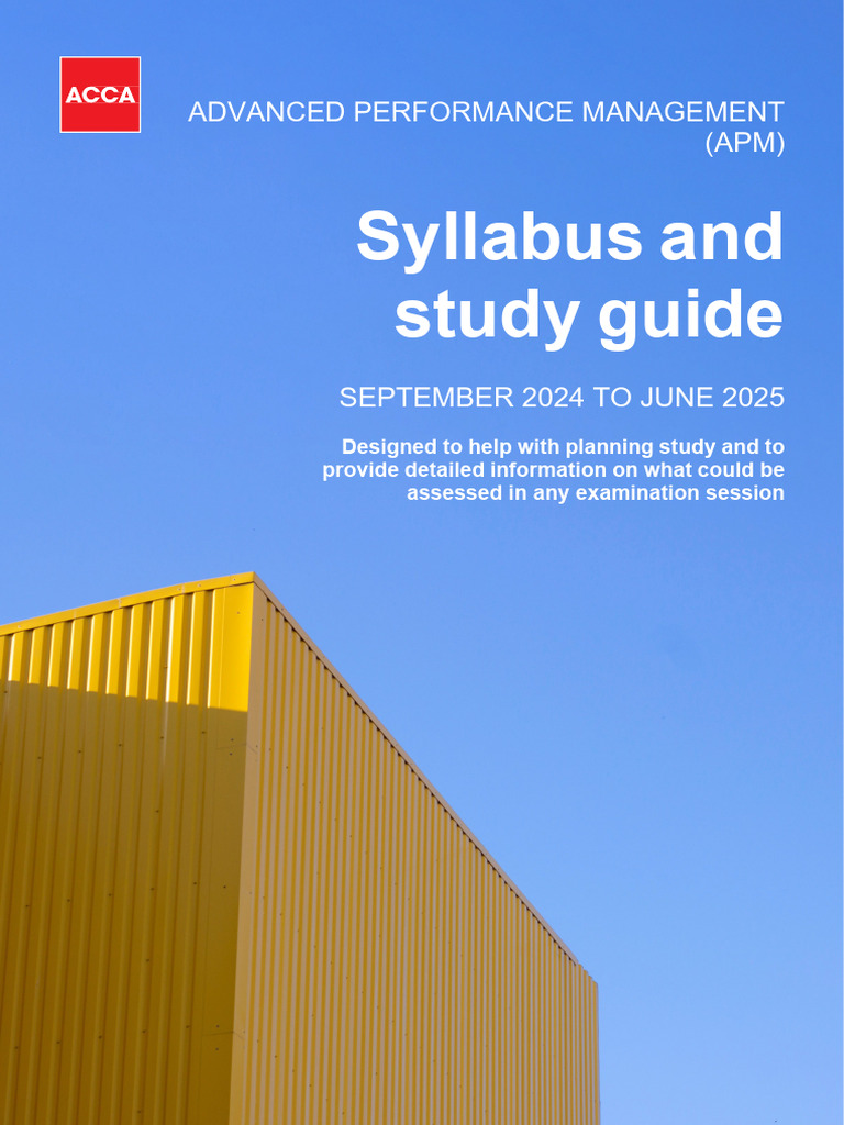APM Syllabus & Study Guide 2024-25 | PDF | Strategic Management ...