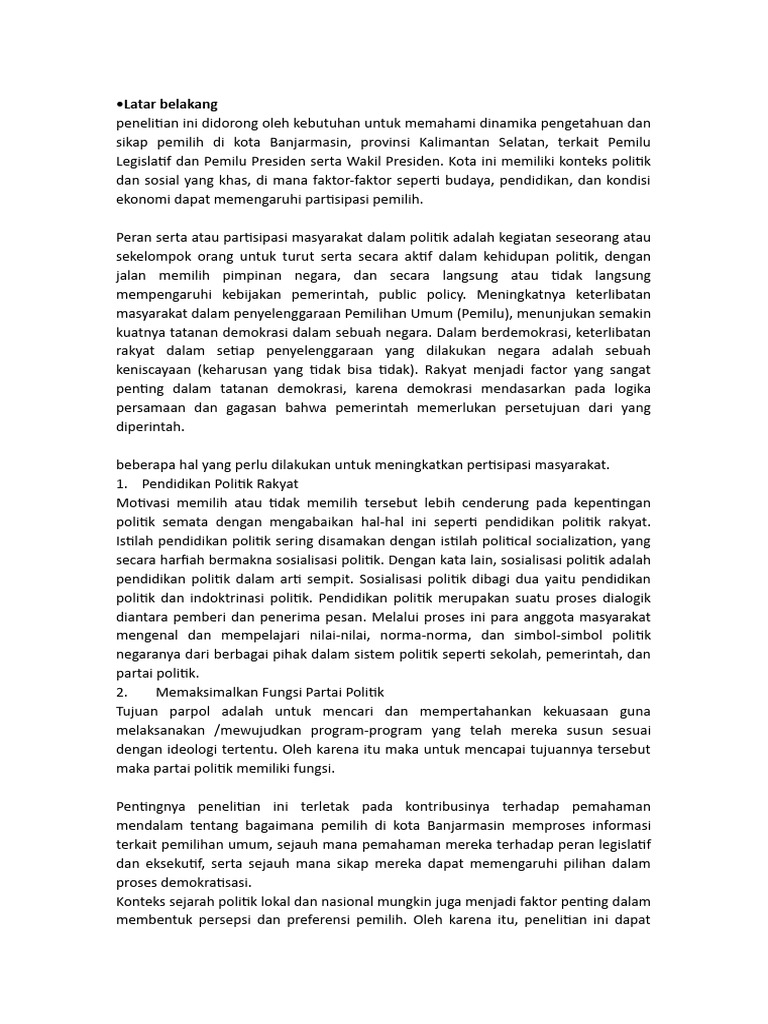 Latar Belakang, Rumus Dan Tujuan (Ulfah) | PDF | Ilmu Sosial