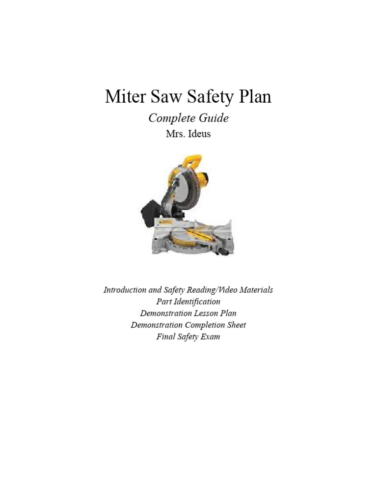 miter saw safety plan 1 | PDF | Tools | Woodworking