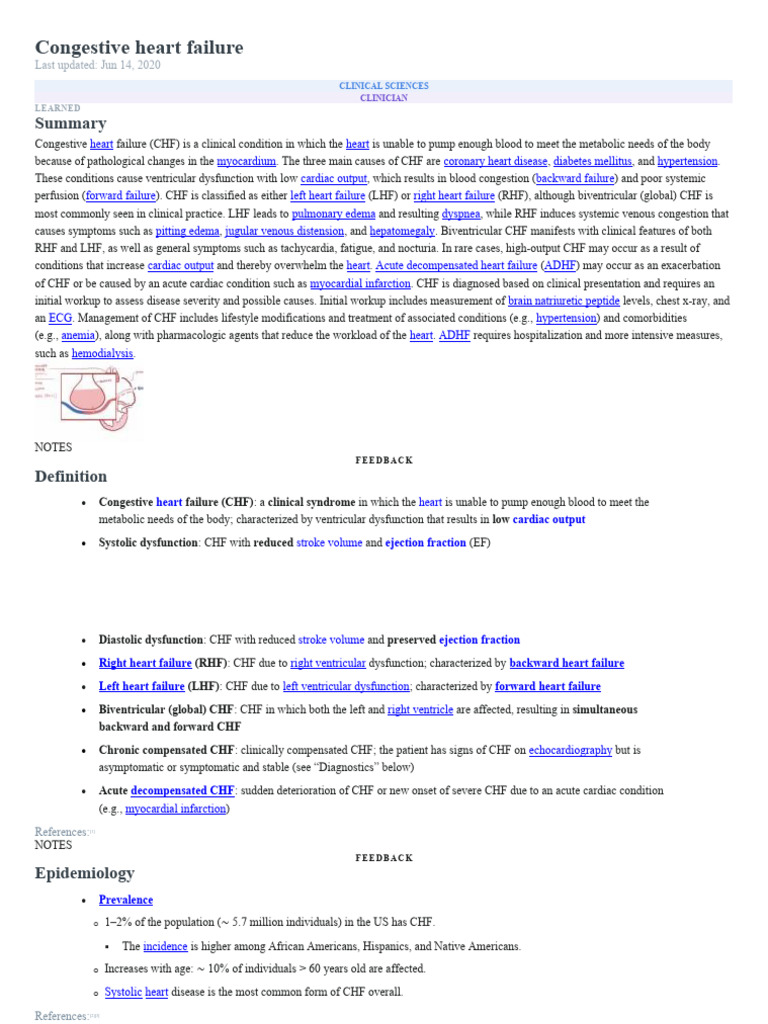 Congestive heart failure | PDF | Heart Failure | Myocardial Infarction