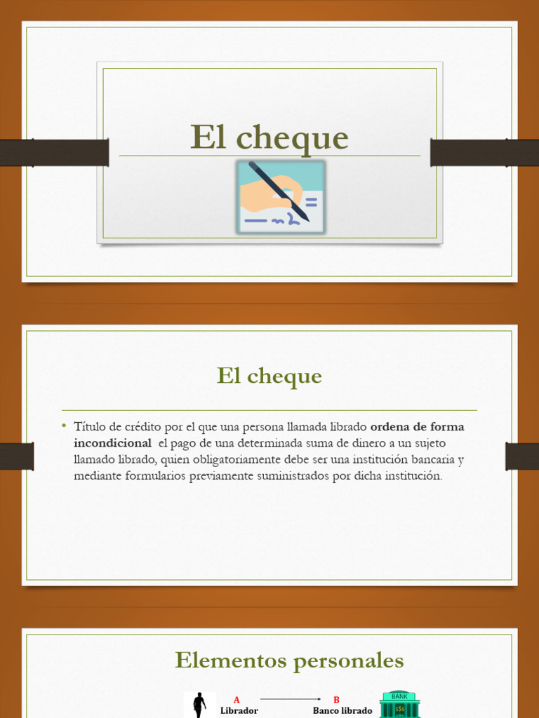 Tipos Y Requisitos Del Cheque Pdf Cheque
