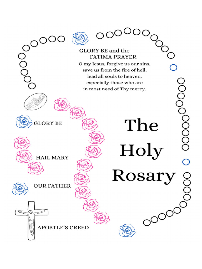 Holy Rosary Coloring Sheet | PDF
