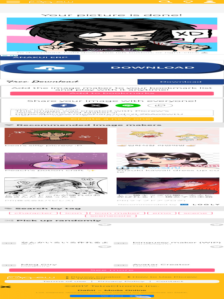 SceneEmo Kid Maker Picrew | PDF