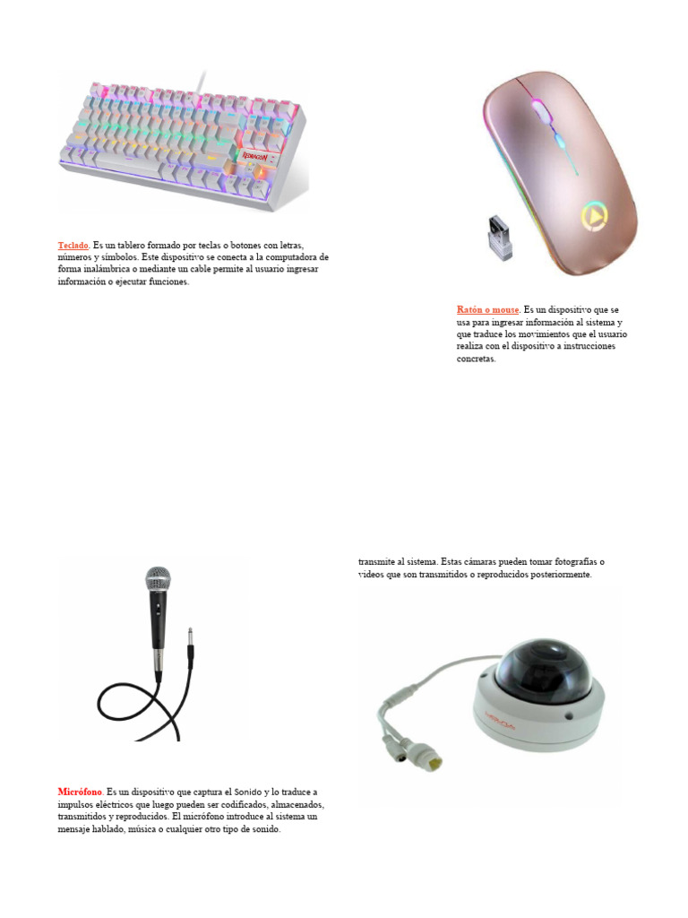 Dispositivos Electrónicos: Entrada y Salida | PDF | Periférico ...