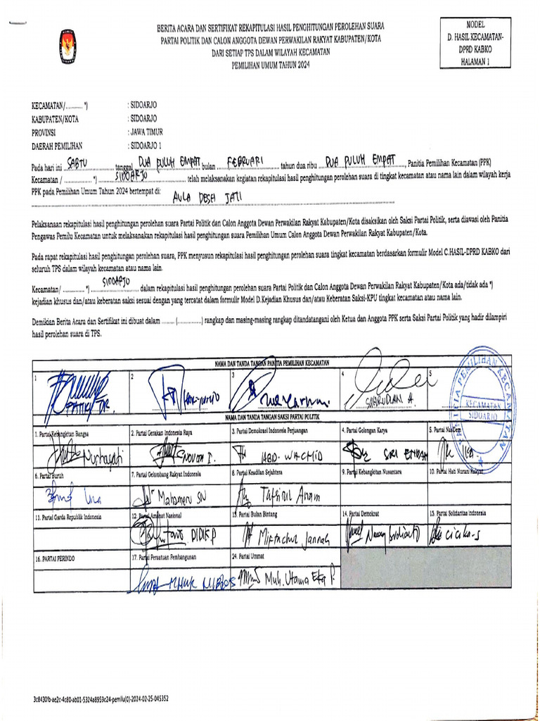 D Hasil Kab Kota-Merged | PDF