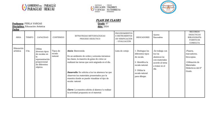 6° Plan de Clases | PDF | Evaluación | Aprendizaje