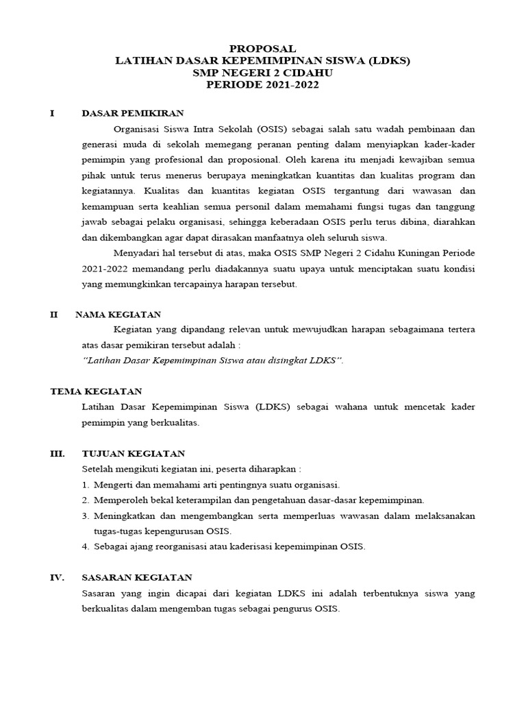 Proposal LDKS 21-22 | PDF