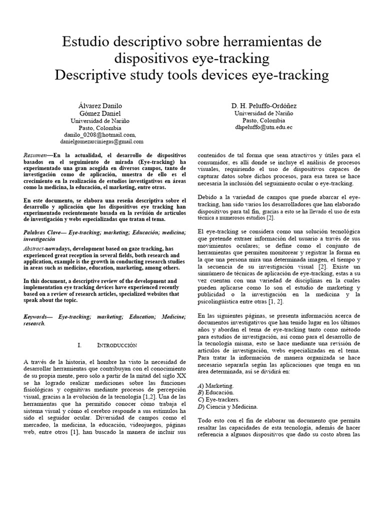 Eye Tracking Pdf Cognición