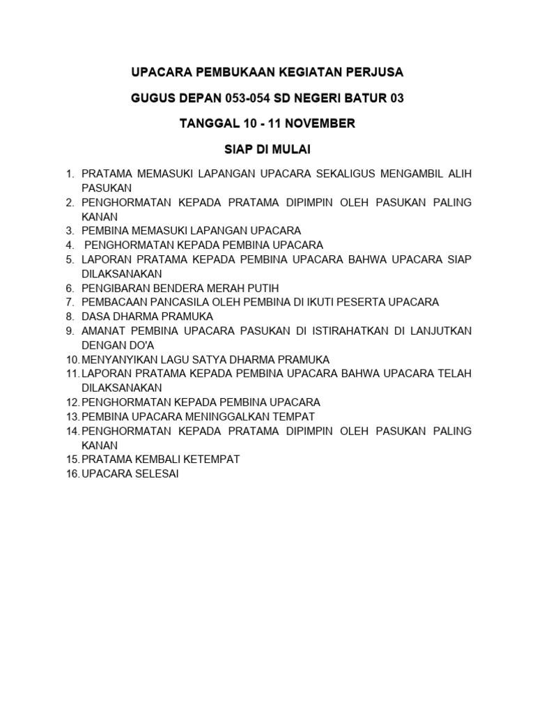 PERJUSA SD Batur 03 | PDF