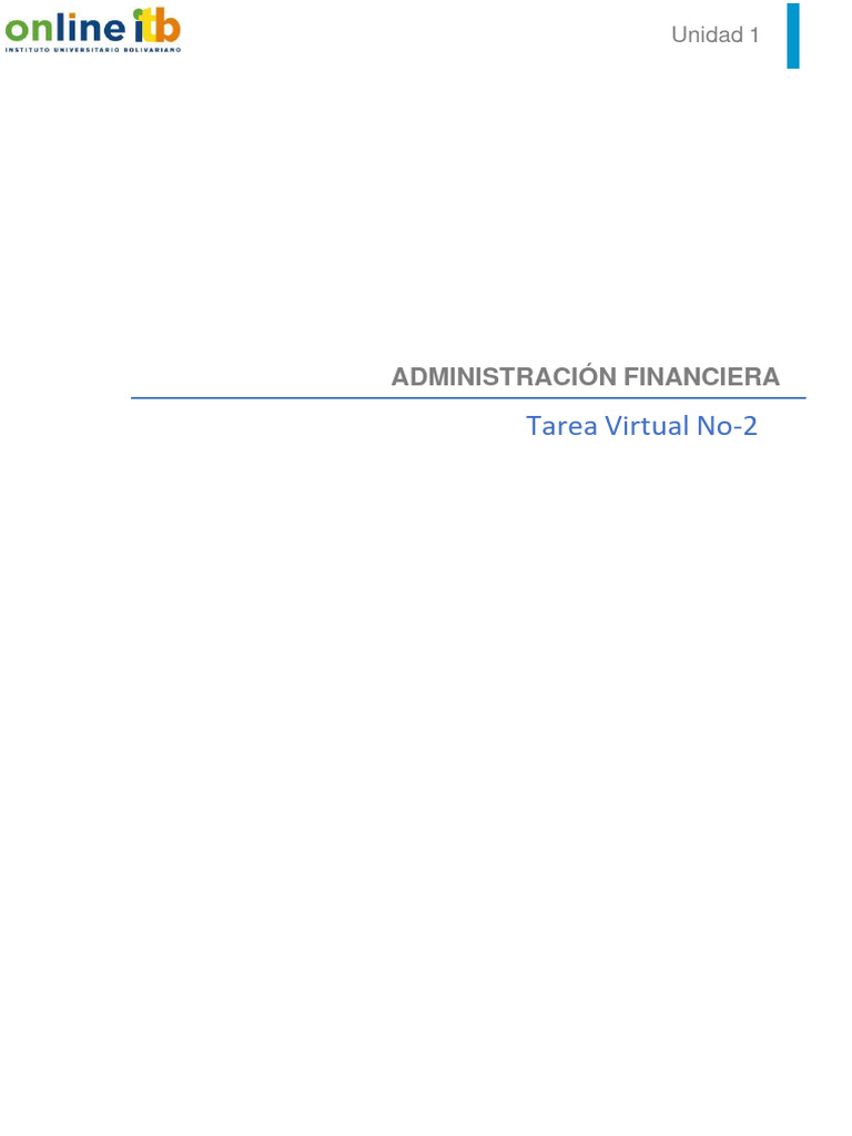 Tarea Virtual 2 Admin. Financiera | PDF | Contabilidad | Economias