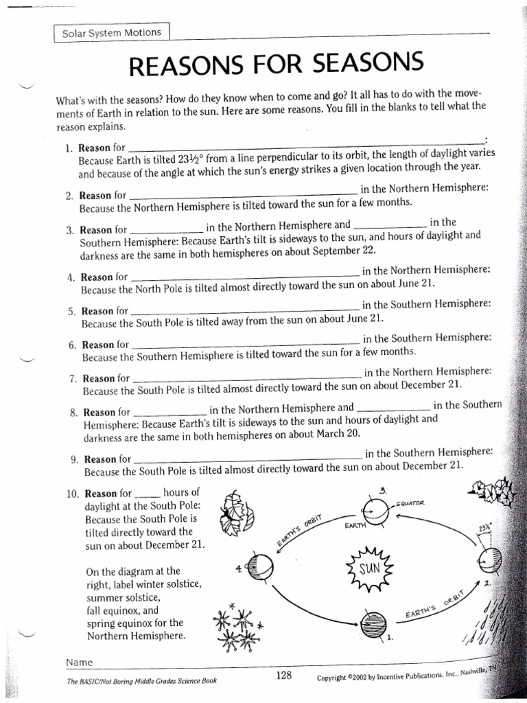 Reasons 4 Seasons Ws | Download Free PDF | Planetary Science ...