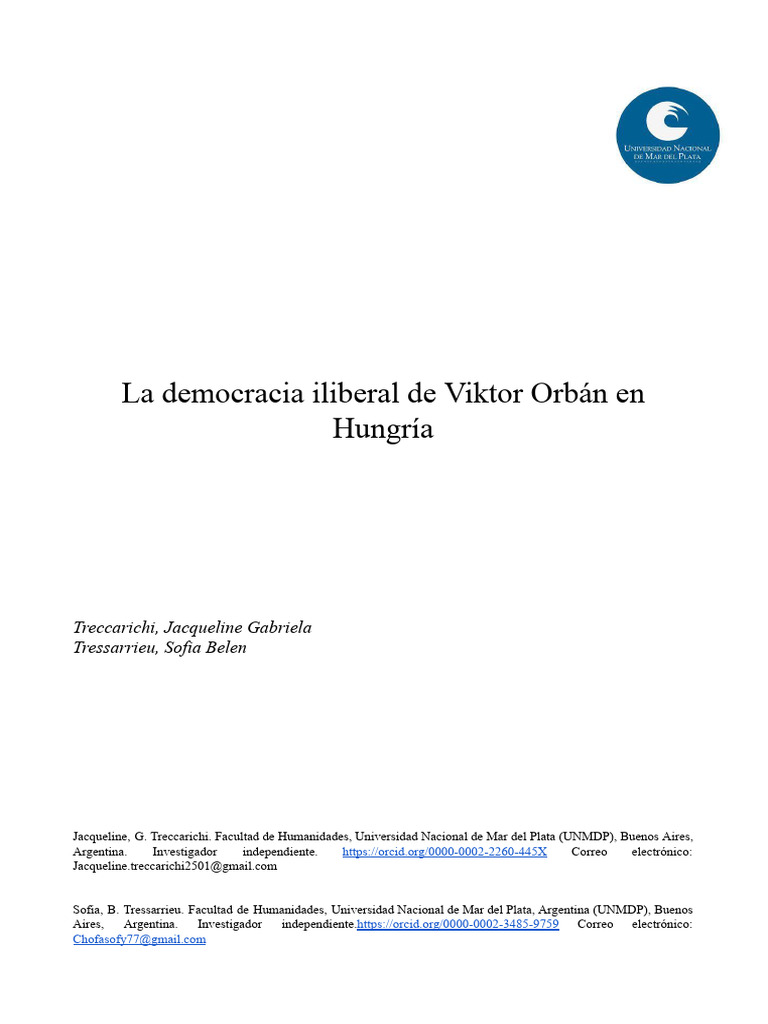 La Democracia Iliberal de Viktor Orbán en Hungría | PDF | Hungría | Democracia