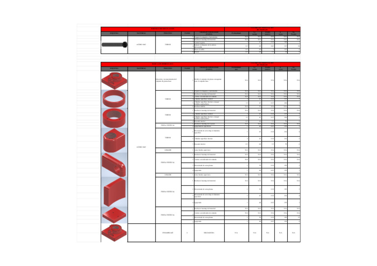 Proceso de Mecanizado en Torno y Fresa | PDF | Tornillo | Máquinas