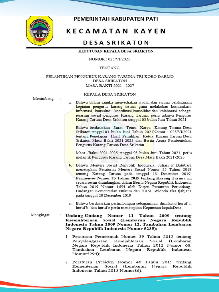 Draf SK PKT Desa | PDF