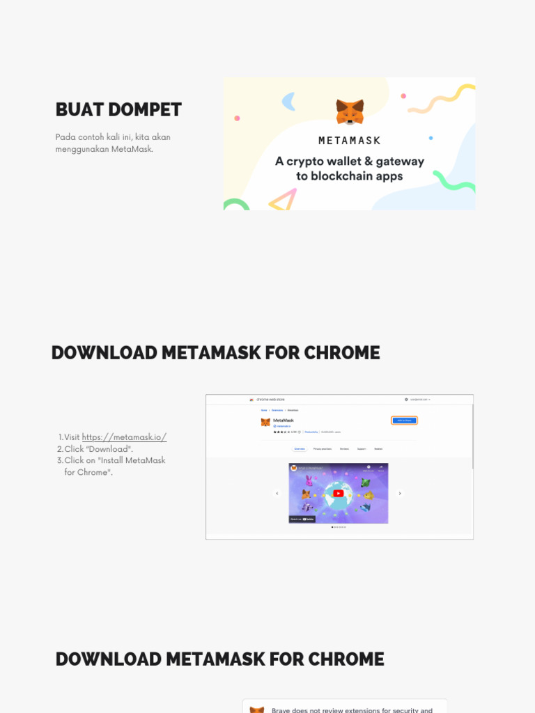 Panduan Penggunaan MetaMask untuk Wallet | PDF