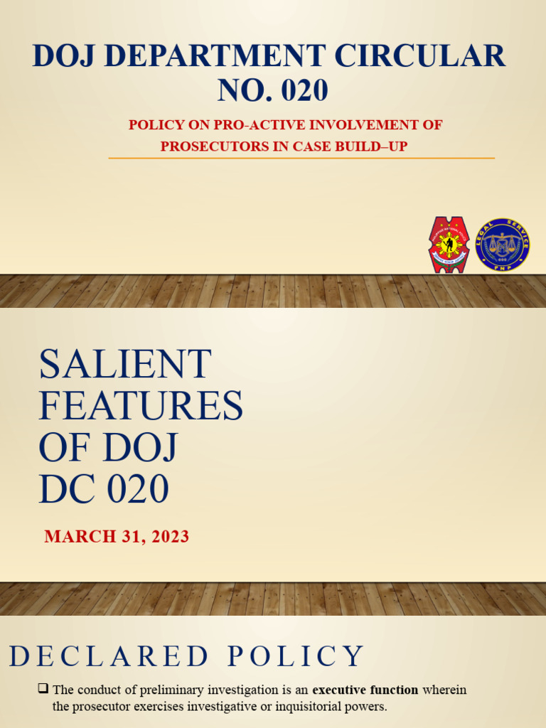 Doj DC 020 | PDF | Prosecutor | Complaint