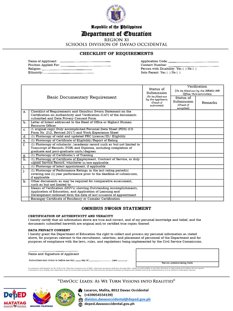 Checklist and Omnibus | PDF | Authentication
