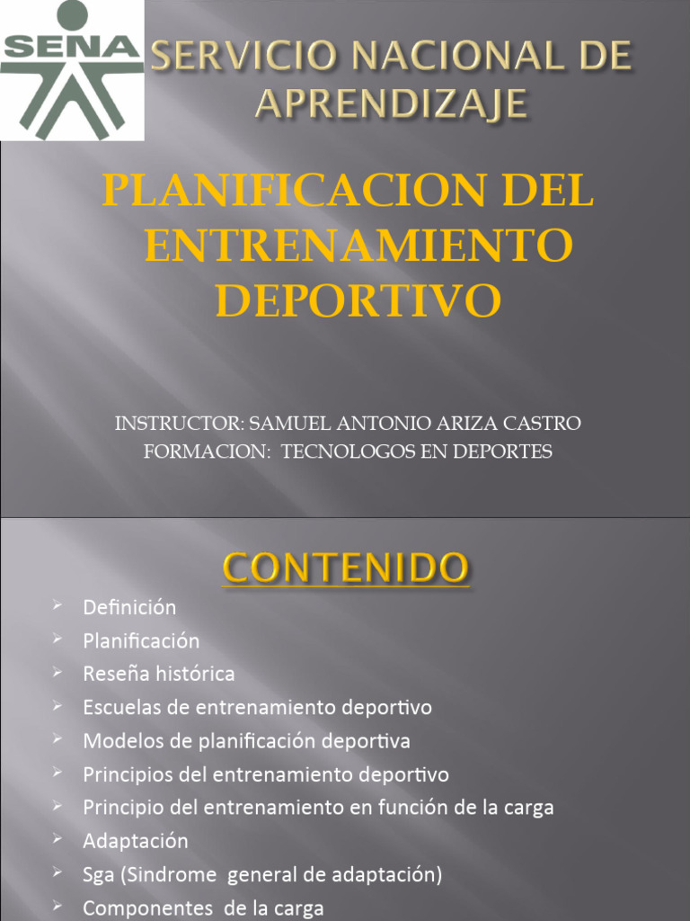 Exposicion Planificación Deportiva - Definiciòn y Planificaciòn Jun 2013 | PDF | Planificación ...