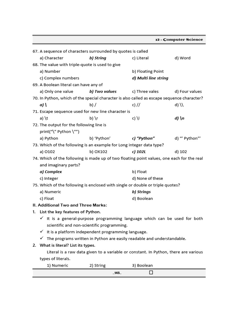 12cs Em 4 Pdf Control Flow String Computer Science 3168