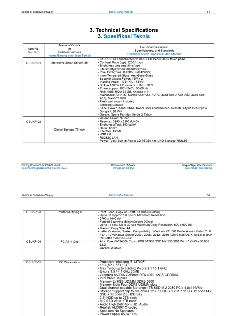 EQJ02 Spesifikasi Teknis | PDF | Solid State Drive | Personal Computers