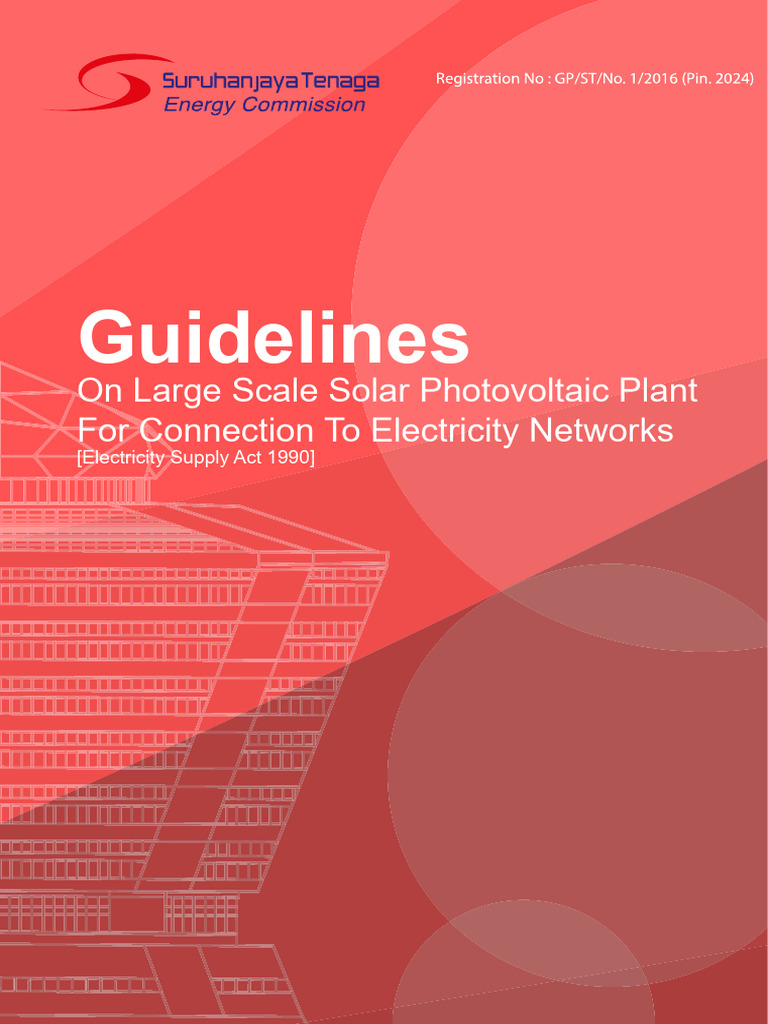 Guidelines On Large Scale Solar PV Plant For Connection To Electricity ...