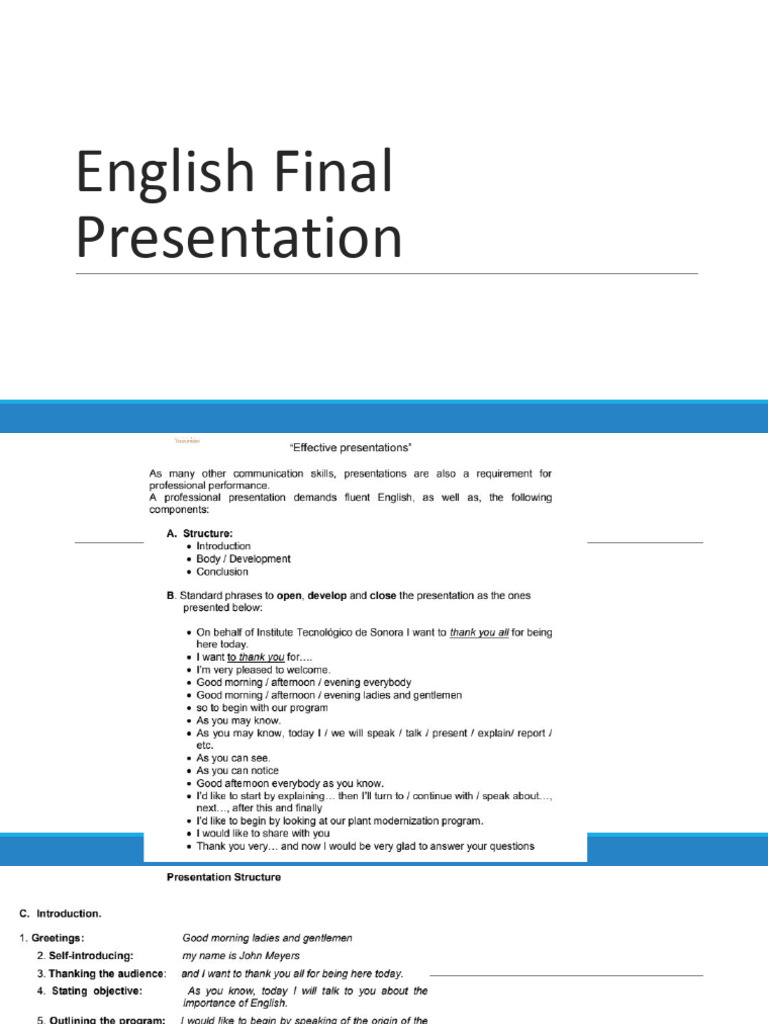 English Final Presentation | PDF
